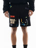 DESIR DESIGN HAND PAINTED SHORTS - BLACK - Marc Desir
