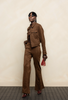 Expresso Suede Flare Trousers - Marc Desir